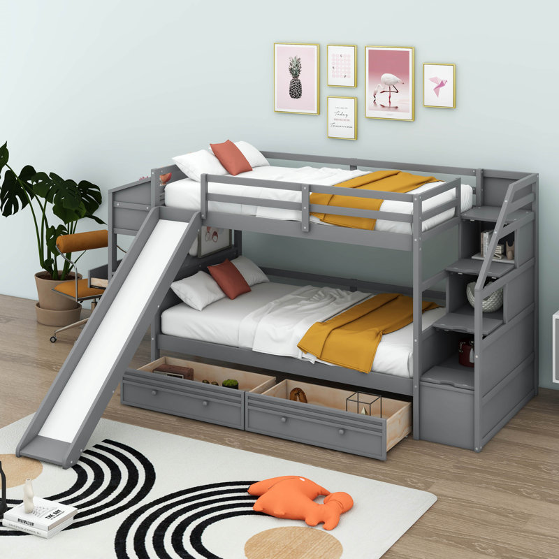 Wayfair bunk beds with stairs store